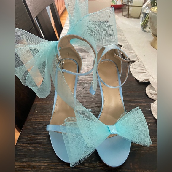 Amazon | Shoes | New Blue Bow Heels | Poshmark
